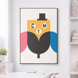 Bilderwelten Wechselbild CMYK Eule Grafik
