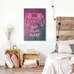 Bilderwelten Wechselbild Neon Kontroller mit Spruch