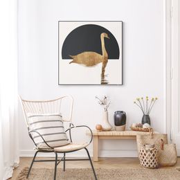 Bilderwelten Wechselbild Schwan in Gold