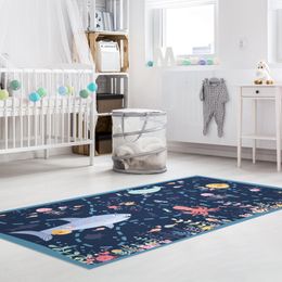 Bilderwelten Vinylteppich Illustration bunt Strand Vinylmatte - Unterwasser - Auf Entdeckungstour - Unterwasser Kinderzimmer