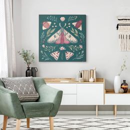 Bilderwelten Wechselbild Motten mit Blumen