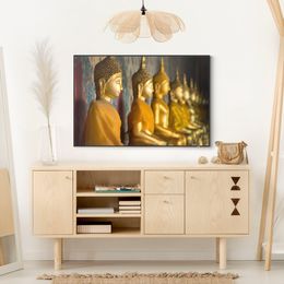Bilderwelten Wechselbild Goldene Buddha Statuen