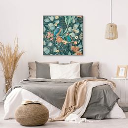 Bilderwelten Wechselbild Blumenparadies Eisvogel und Kolibri