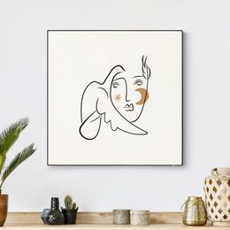 Bilderwelten Wechselbild Picasso Interpretation - Dame mit Taube II