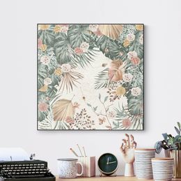 Bilderwelten Wechselbild Aquarell getrocknete Blumen mit Farne