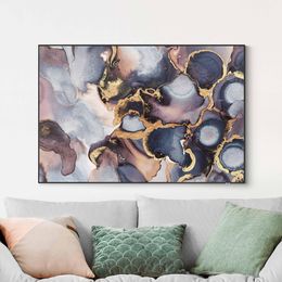 Bilderwelten Wechselbild Marmor Aquarell mit Gold