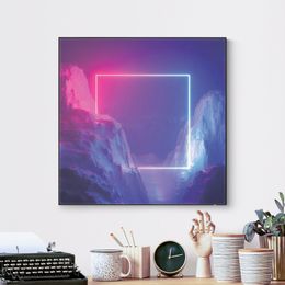 Bilderwelten Wechselbild Quadratisches Neonlicht