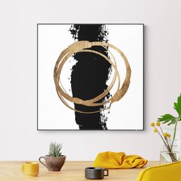 Bilderwelten Wechselbild Abstrakte Formen - Gold und Schwarz