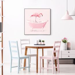 Bilderwelten Wechselbild Badewannen Flamingo