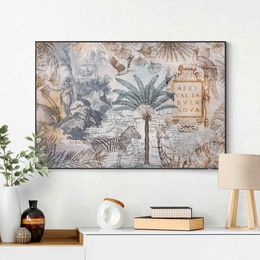 Bilderwelten Wechselbild Vintage Collage Landkarte Afrika