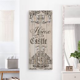 Bilderwelten Wandgarderobe Holzpalette My Home is my Castle