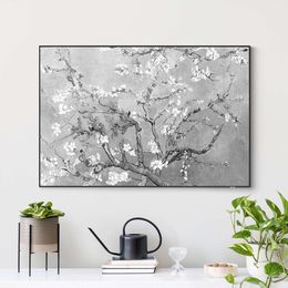 Bilderwelten Wechselbild Vincent van Gogh - Mandelbl&uuml;te Schwarz-Wei&szlig;
