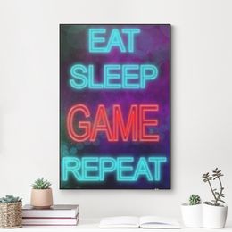 Bilderwelten Wechselbild Gaming Spruch Neon