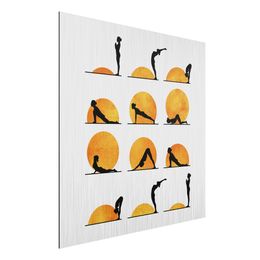 Bilderwelten Alu-Dibond Outdoor Bild Yoga - Der Sonnengru&szlig;