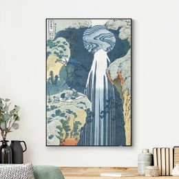 Bilderwelten Wechselbild Katsushika Hokusai - Der Wasserfall von Amida