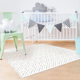 Vinylteppich - Bunte Aquarell Dreiecke - Illustration bunt Aquarell Geometrisch Kinderzimmer