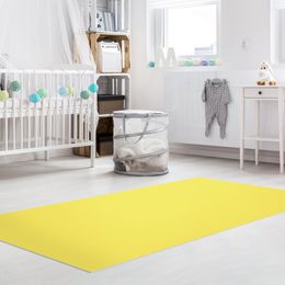 Vinylteppich - Colour Lemon Yellow - Unifarben gelb Vinylmatte Deko Kinderzimmer