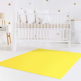 Vinylteppich - Colour Lemon Yellow - Unifarben gelb Vinylmatte Deko Kinderzimmer