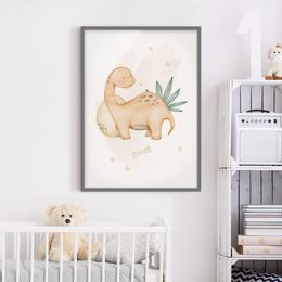 Bild mit Rahmen Baby Brachiosaurus
