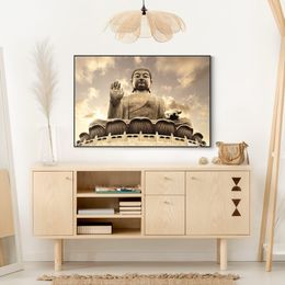 Bilderwelten Wechselbild Gro&szlig;er Buddha Sepia