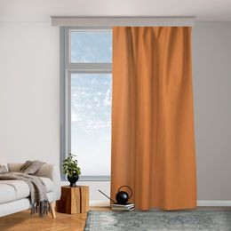Bilderwelten Vorhang Orange - blickdichte Gardine Unifarben Wohnzimmer Schlafzimmer K&uuml;che Bad Badezimmer Jugendzimmer Kinderzimmer Orange