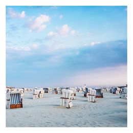 Bilderwelten Alu-Dibond Outdoor Bild Strandk&ouml;rbe an der Nordsee