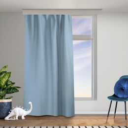Bilderwelten Vorhang Pastell Blau - blickdichte Gardine Unifarben Wohnzimmer Schlafzimmer K&uuml;che Bad Badezimmer Jugendzimmer Kinderzimmer Blau