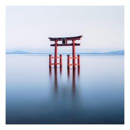 Bilderwelten Alu-Dibond Outdoor Bild Torii im Wasser