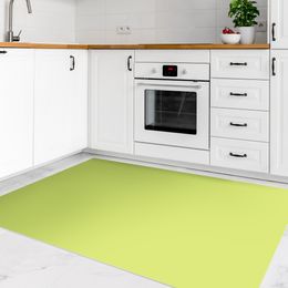 Bilderwelten Vinylteppich Unifarben gr&uuml;n Vinylmatte - Fr&uuml;hlingsgr&uuml;n - Deko K&uuml;che Badezimmer Flur