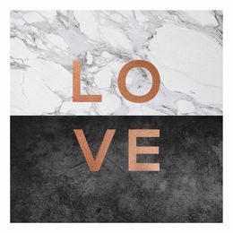 Bilderwelten Alu-Dibond Outdoor Bild Love Kupfer und Marmor