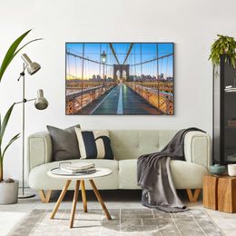 Bilderwelten Wechselbild Morgenblick von der Brooklyn Bridge