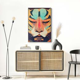 Bilderwelten Wechselbild Bunte Tiger Illustration
