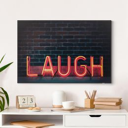 Bilderwelten Wechselbild Laugh - Neonsign