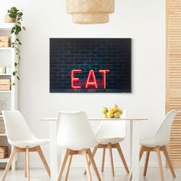 Bilderwelten Wechselbild Eat - Neonsign