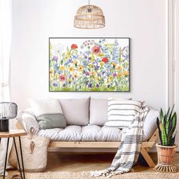 Bilderwelten Wechselbild Aquarellierte Blumenwiese