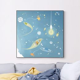 Bilderwelten Wechselbild No.MW16 Buntes Weltraumtreiben