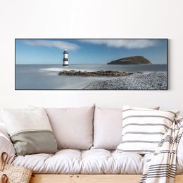 Bilderwelten Wechselbild Leuchtturm in Wales