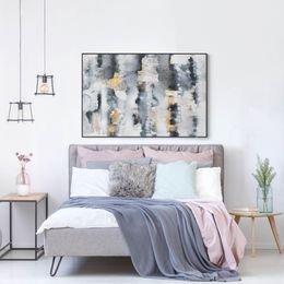 Bilderwelten Wechselbild Abstraktes Aquarell mit Gold