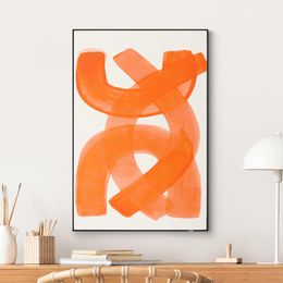Bilderwelten Wechselbild Orange Pinselstriche