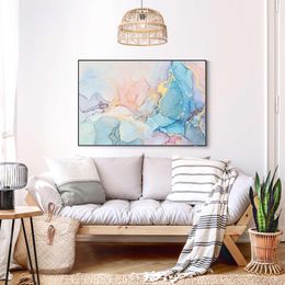 Bilderwelten Wechselbild Aquarell Pastell Bunt mit Gold