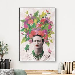 Bilderwelten Wechselbild Frida Kahlo - Blumenportrait