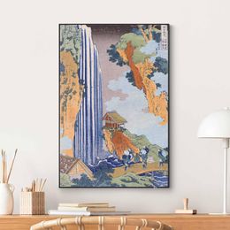 Bilderwelten Wechselbild Katsushika Hokusai - Ono Wasserfall
