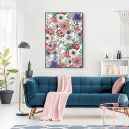Bilderwelten Wechselbild Buntes Mohnblumen Aquarell