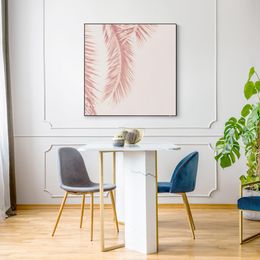 Bilderwelten Wechselbild Rosegoldene Palmenbl&auml;tter