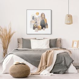 Bilderwelten Wechselbild Gold Berge mit Mond