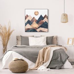 Bilderwelten Wechselbild Geometrische Berge Bronze