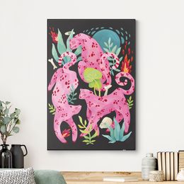 Bilderwelten Wechselbild Pinke Leoparden