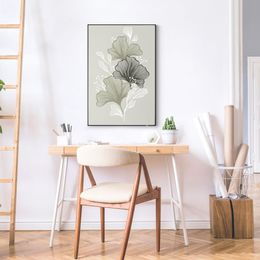 Bilderwelten Wechselbild Illustration Ginkobl&auml;tter Gr&uuml;n