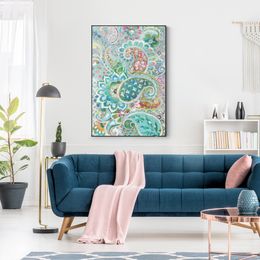 Bilderwelten Wechselbild Paisley mit Blumen