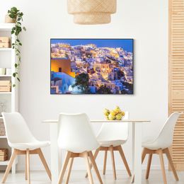 Bilderwelten Wechselbild Santorini at night
